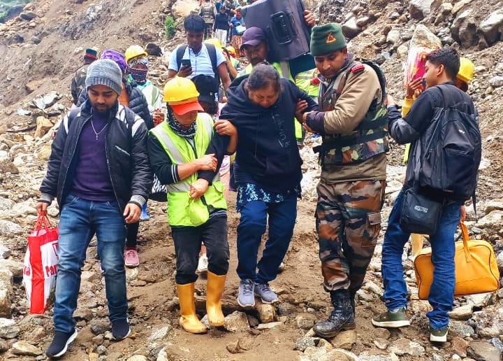 Evacuation of stranded tourists in landslide-hit Sikkim continues